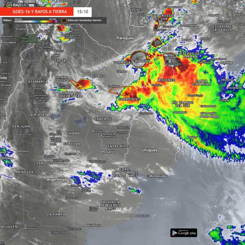 Alertas del 16/10/2025 - Tormentas Argentinas
